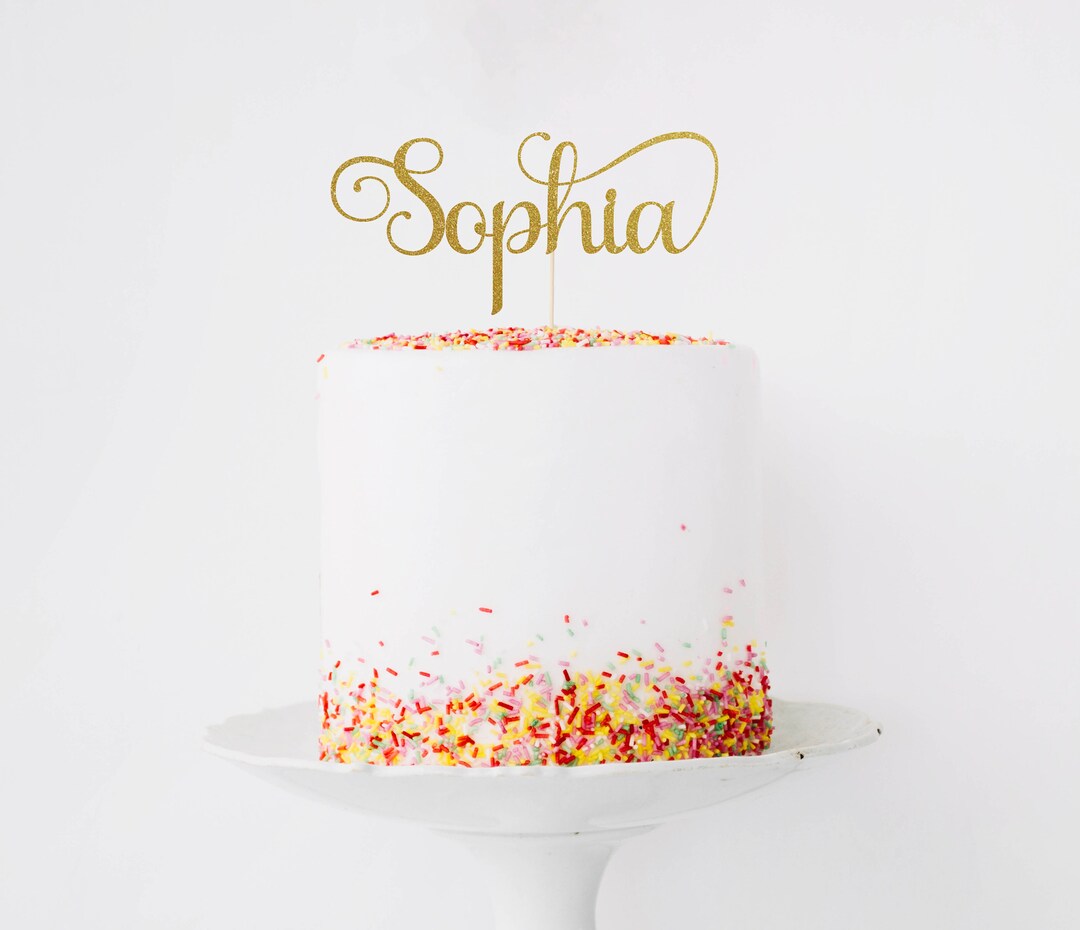 Custom ANY Name Cake Topper, Personalized Cake Topper, Custom Cake ...