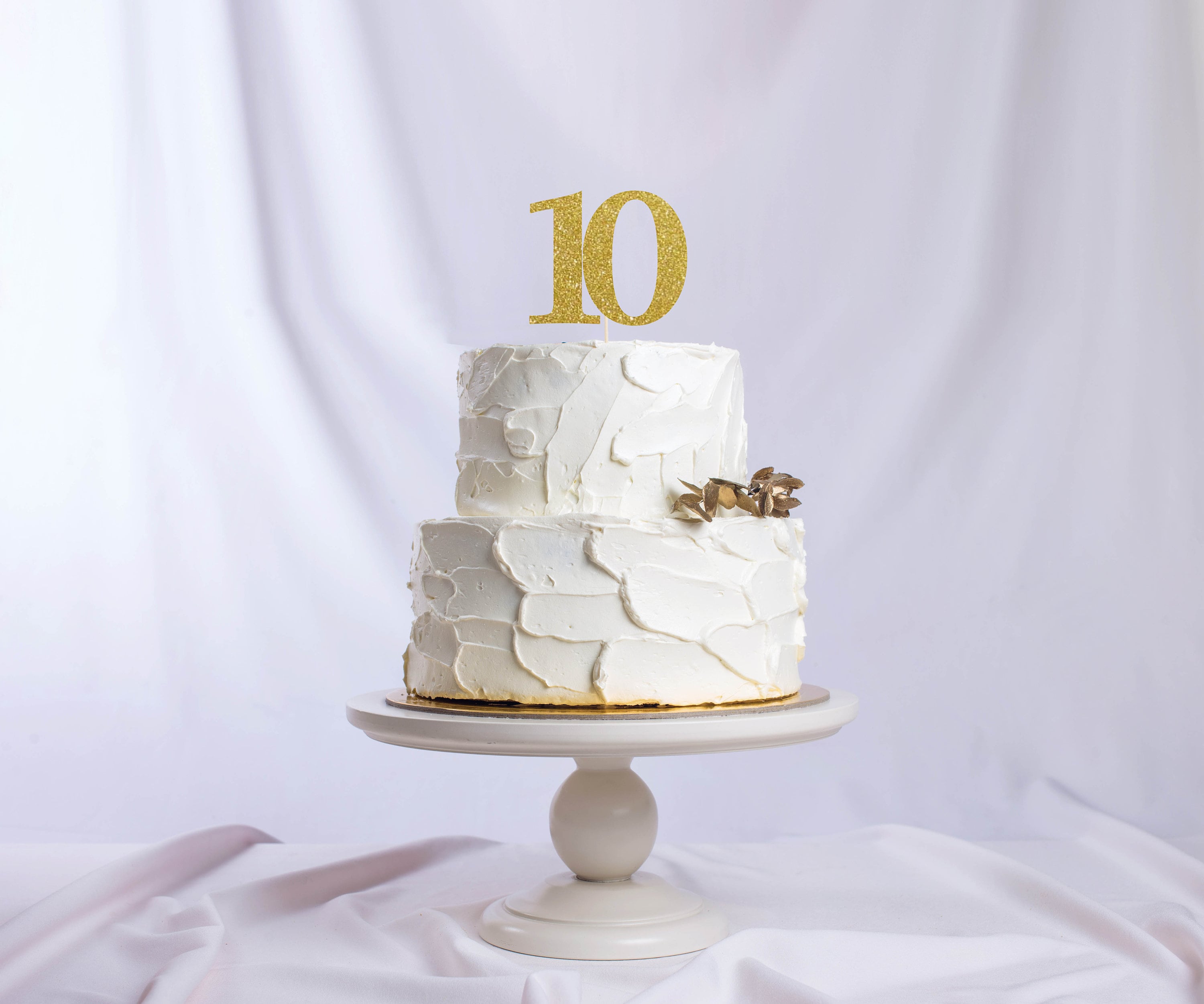 Ten Number Cake Topper Cake Decoration Glitter Party | Etsy