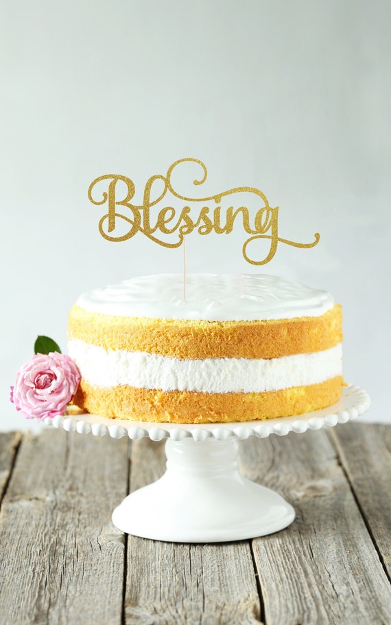 Blessing Cake Topper Cake Decoration Glitter Party Custom - Etsy