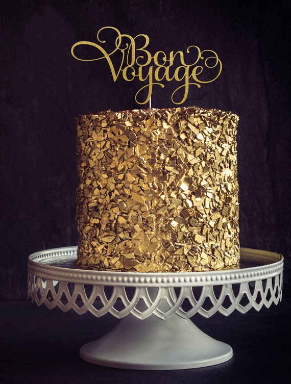 Bon Voyage Cake Topper Cake Decoration Glitter Graduation | Etsy