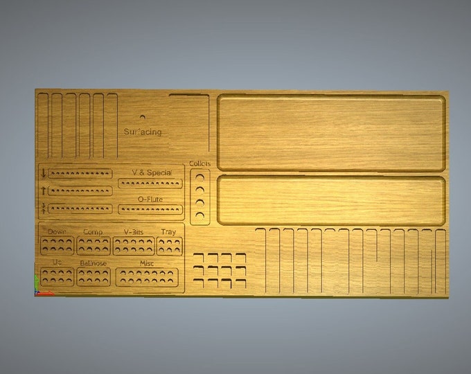 Large CNC Bit Organizer - SVG DXF File Digital Download - Carbide ...