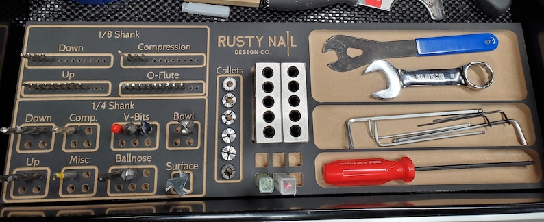 CNC Bit Organizer C2D File DXF File and SVG File Carbide - Etsy