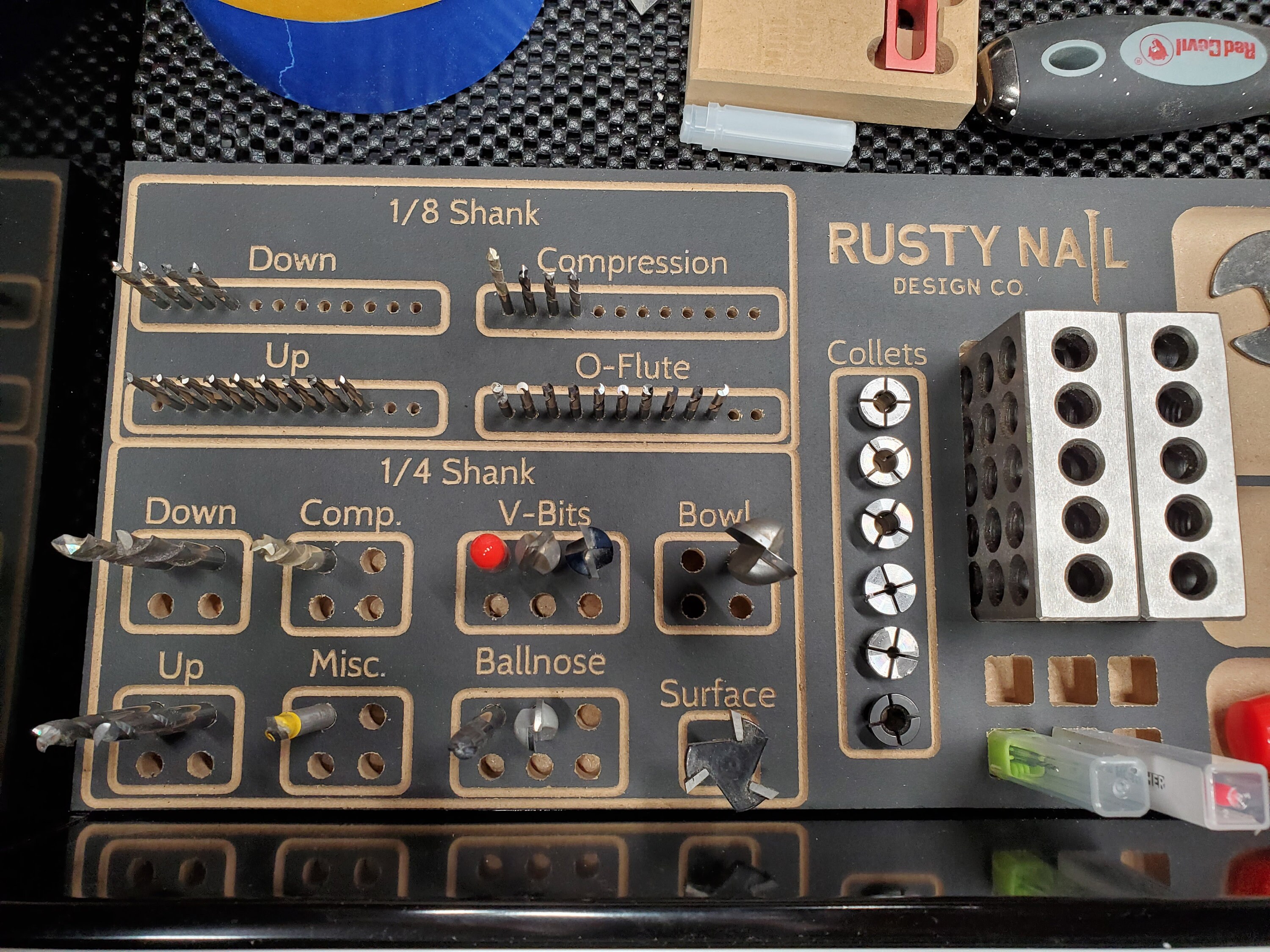 Cnc Bit Organizer C2d File Dxf File And Svg File Carbide Etsy
