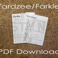 Farkle Score Card Printable File With Blank Spaces to Add Your Own ...