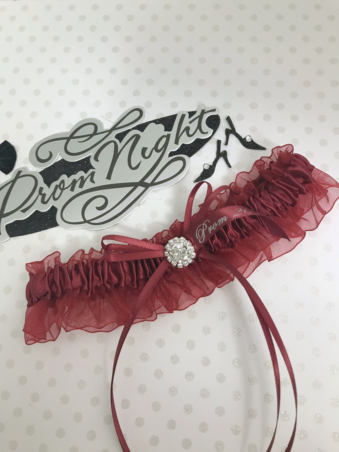 Claret Dark Red Prom Garter, Prom Garter. - Etsy