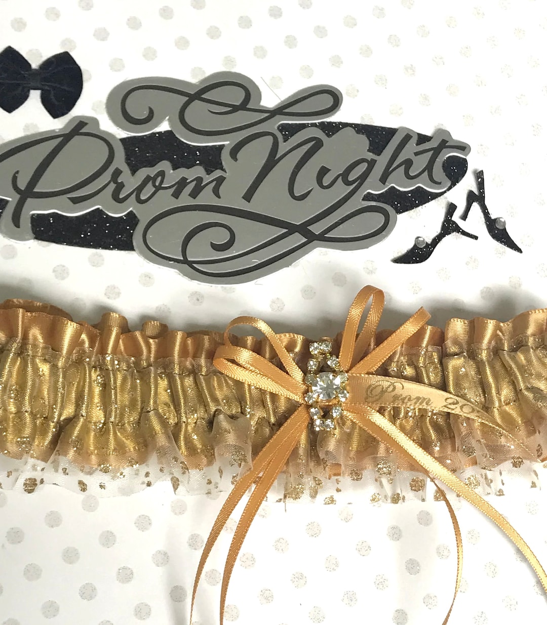 Gold Sparkle Prom Garter. Prom Garter. - Etsy