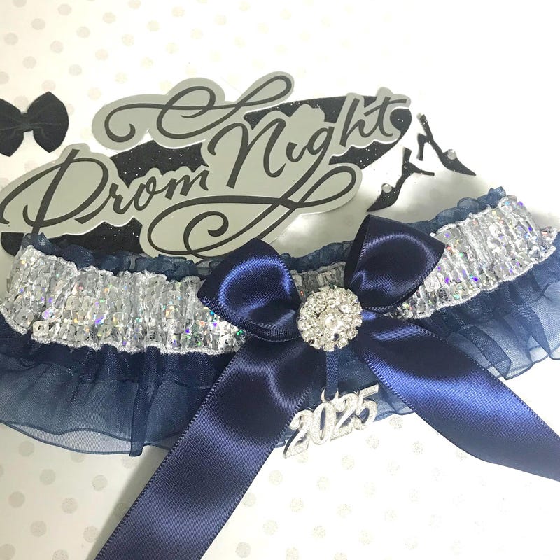 Navy Blue Garter - Etsy