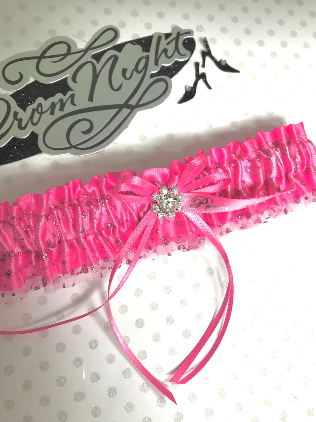 Hot Pink Prom Garter. Bright Pink Prom Garter. Prom Garters. - Etsy