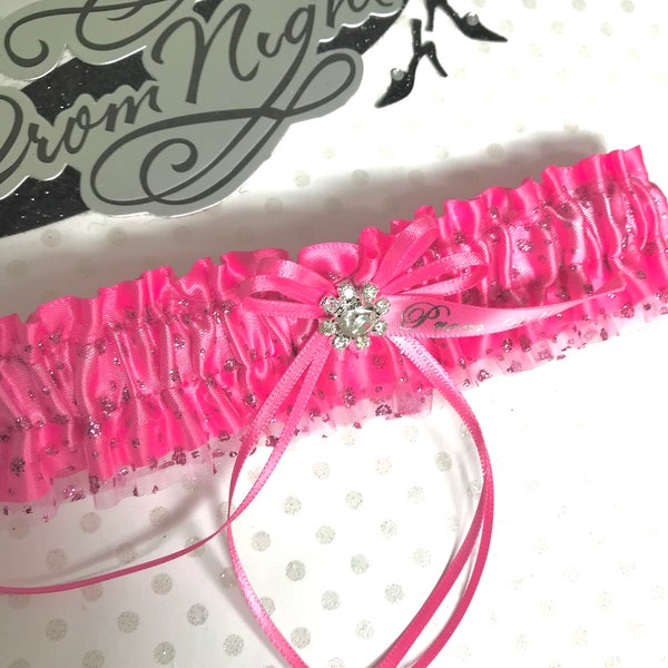 Bright Pink Garter - Etsy