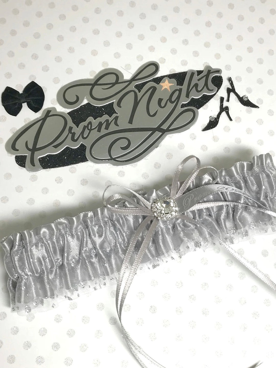 Silver Senior Prom Garter. Silver Prom Garter. - Etsy