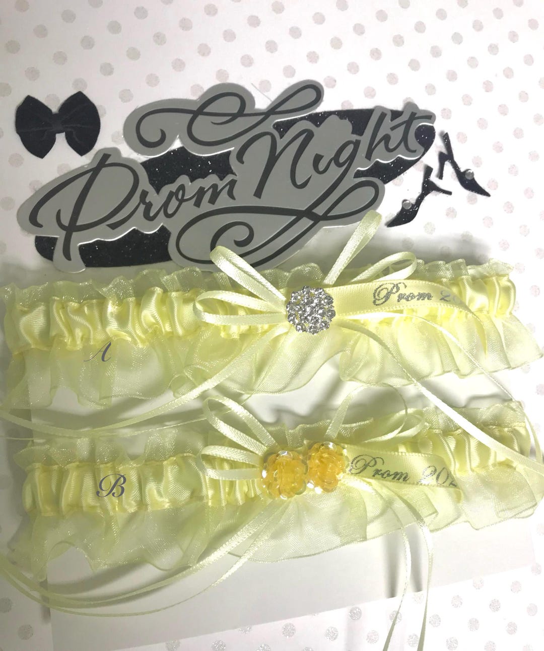 Yellow Prom Garter. Prom Garter. Senior Prom Garter. - Etsy
