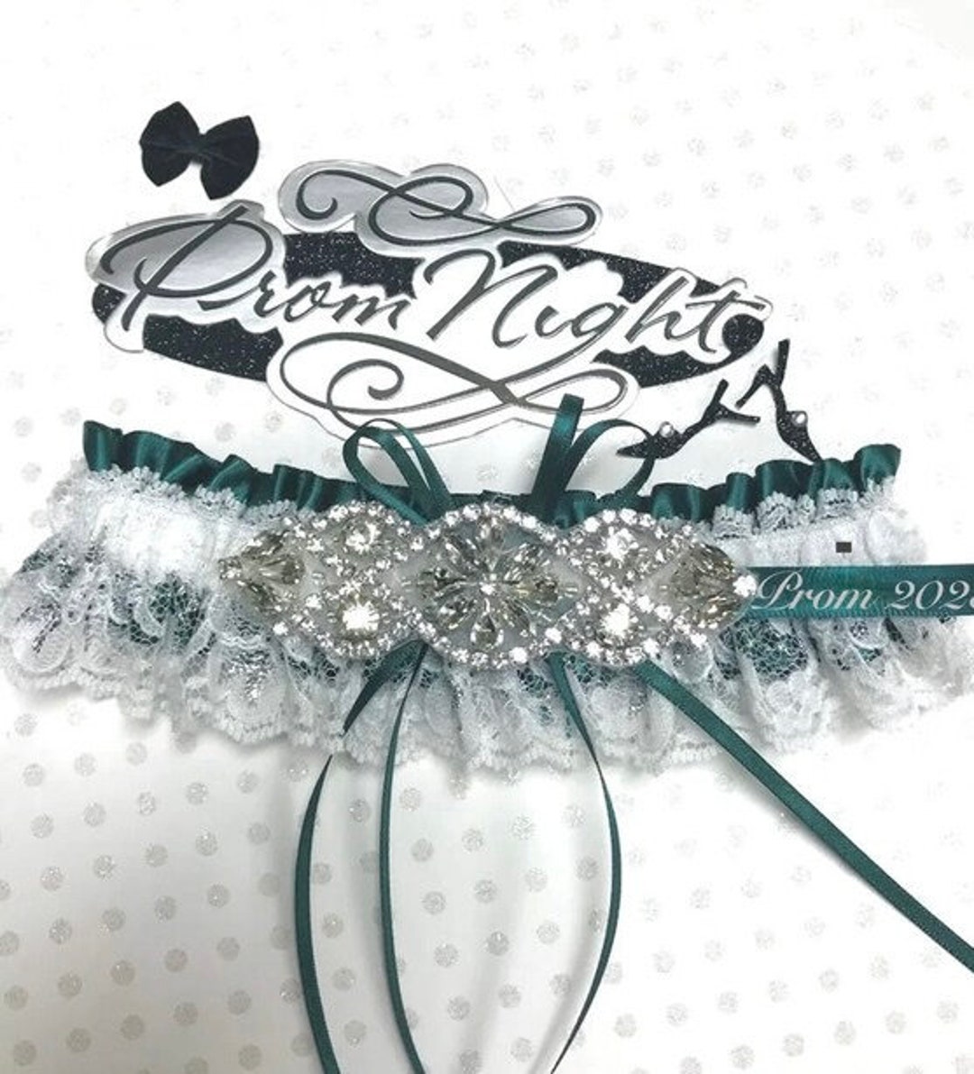 Hunter Green Prom Garter, Hunter Prom Garter, Garter for Prom, Prom ...