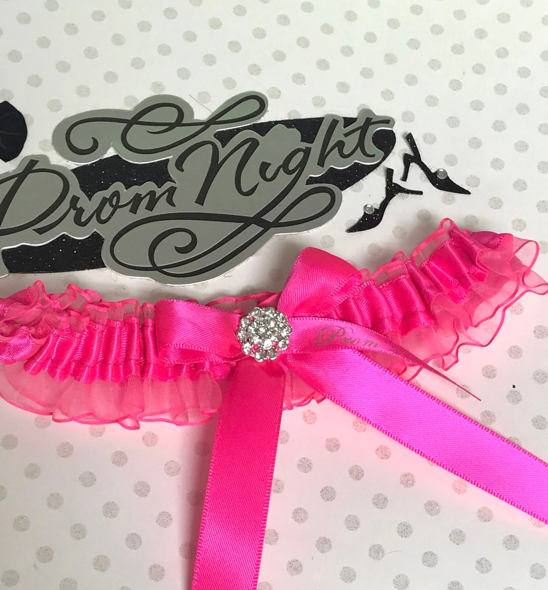 Neon Shocking Pink Prom Garter. Prom Garters. - Etsy