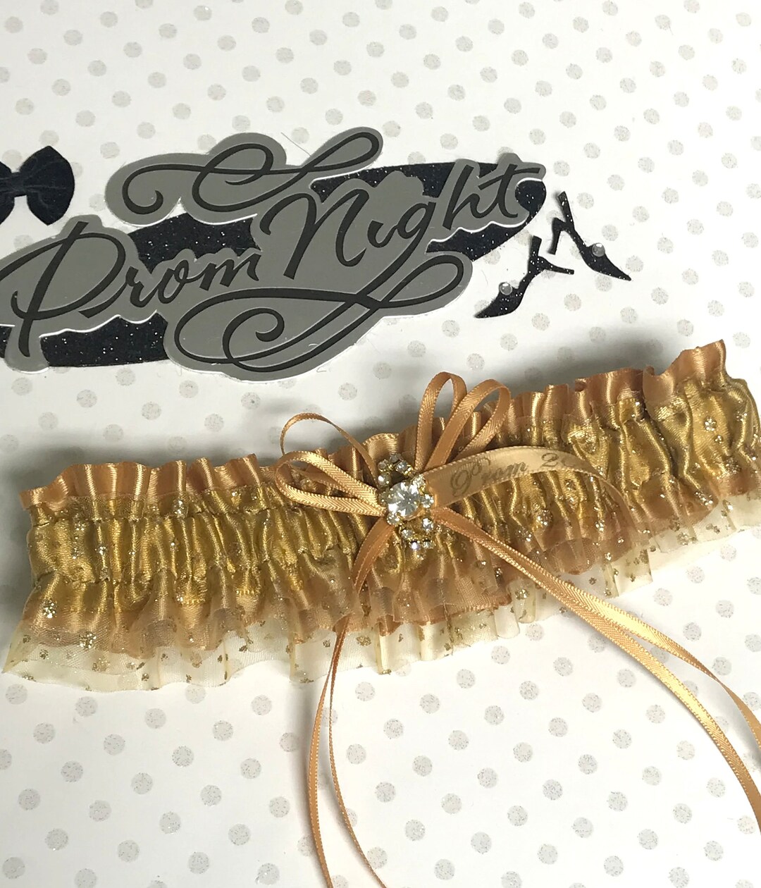 Gold Prom Garter. Senior Prom Garters. Prom Garters. - Etsy