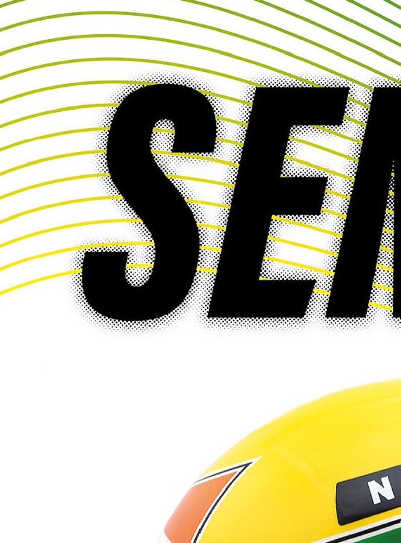 Ayrton Senna Helmet Poster, Racing Poster, Digital Print Download ...
