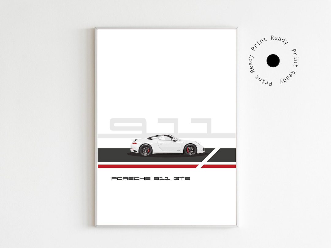 Porsche 911 GTS Poster, Digital Print Download, Kunstdruck, Home Decor ...