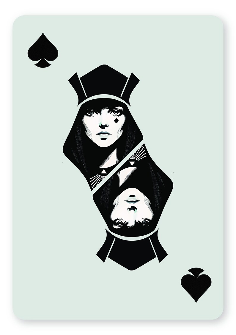 Queen of Spades Poster Print Ready, Instant Download, Printable Card ...