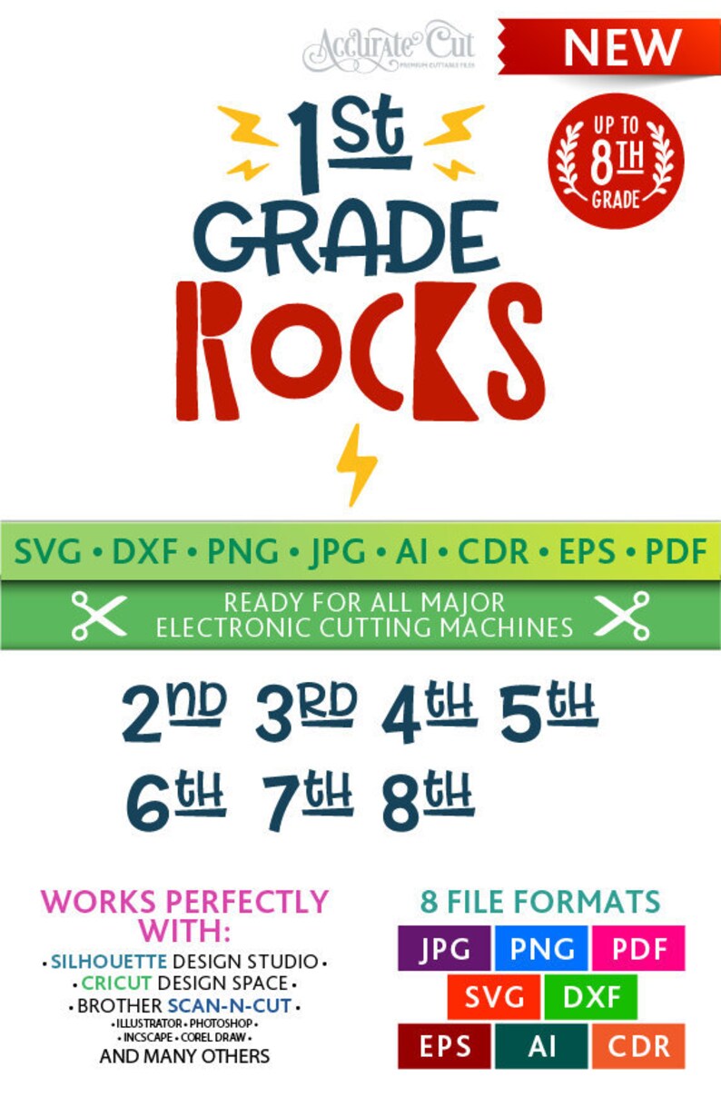 1st Grade Rocks Svg 1st Grade Rocks Cut Files School | Etsy