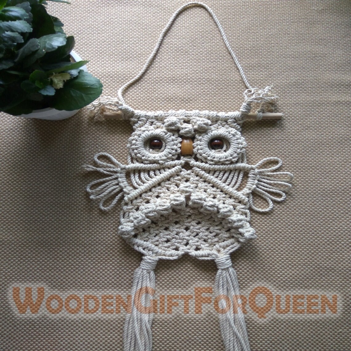 PDF macrame Owl PATTERN owl macrame wall hanging Digital | Etsy