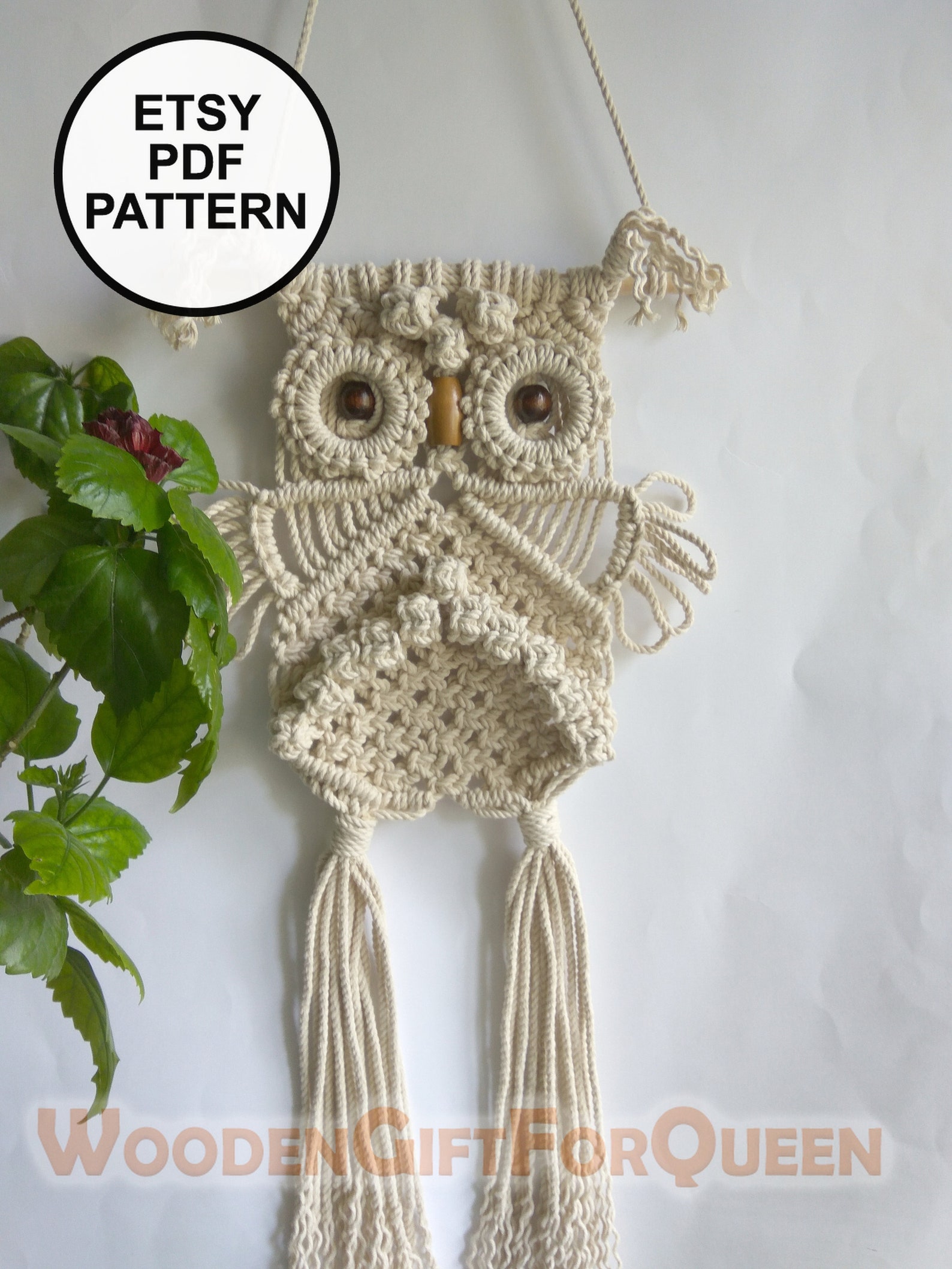 PDF macrame Owl PATTERN owl macrame wall hanging Digital | Etsy