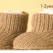 Ugg Boot Pattern Instant Down Load Knitting Pattern 1-2 Years - Etsy UK