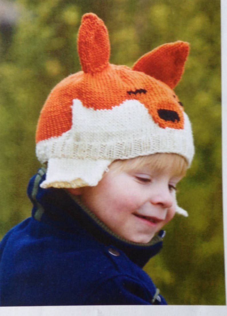 Mr Fox Hat Instant Down Load Knitting Pattern PDF File Animal - Etsy
