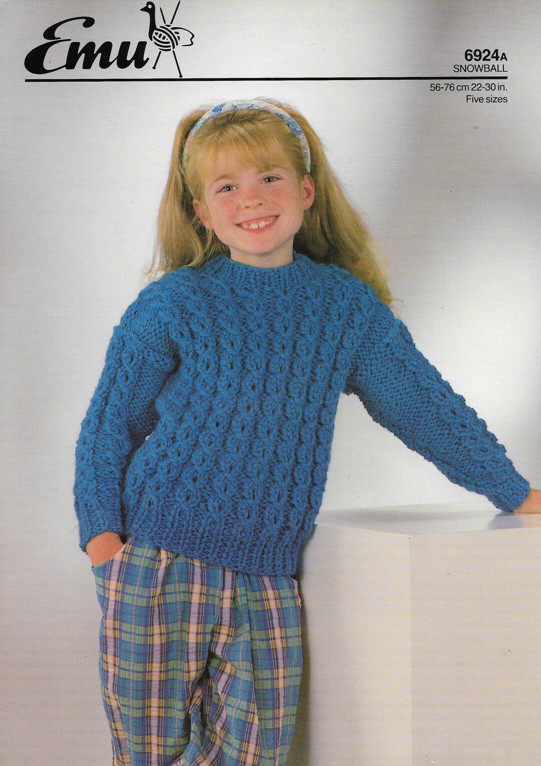 Girls Sweater Knitting Pattern PDF Girl Jumper Round Neck Knitting ...