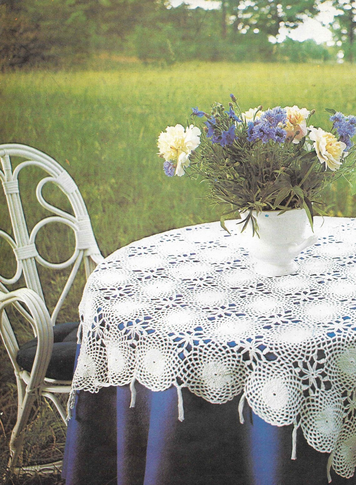 Vintage CROCHET Pattern Tablecloth PDF Retro Home Pattern - Etsy