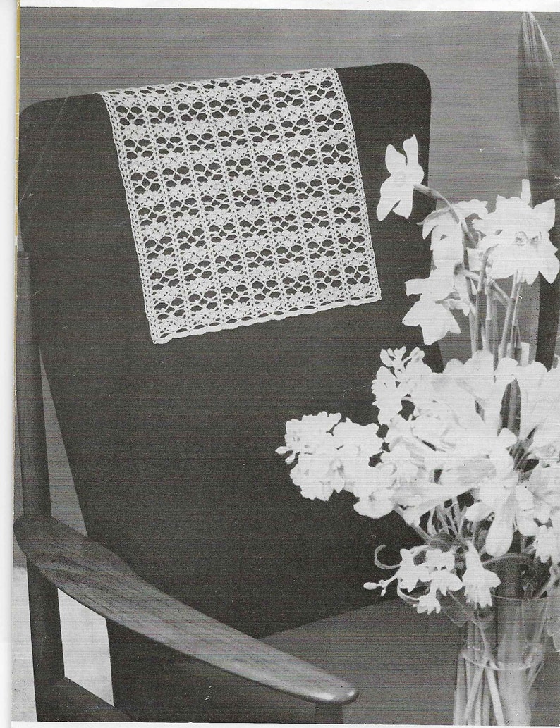 10 X CROCHET Chairback Pattern Vintage Chair Back Covers - Etsy