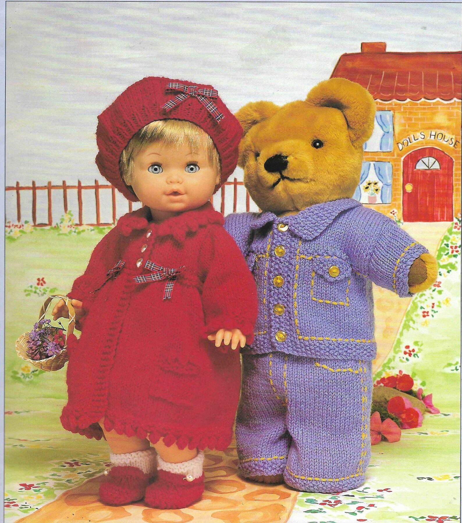 Baby Knitting Patterns Books Tradtonal Layette For 7-12" Doll Knttng ...