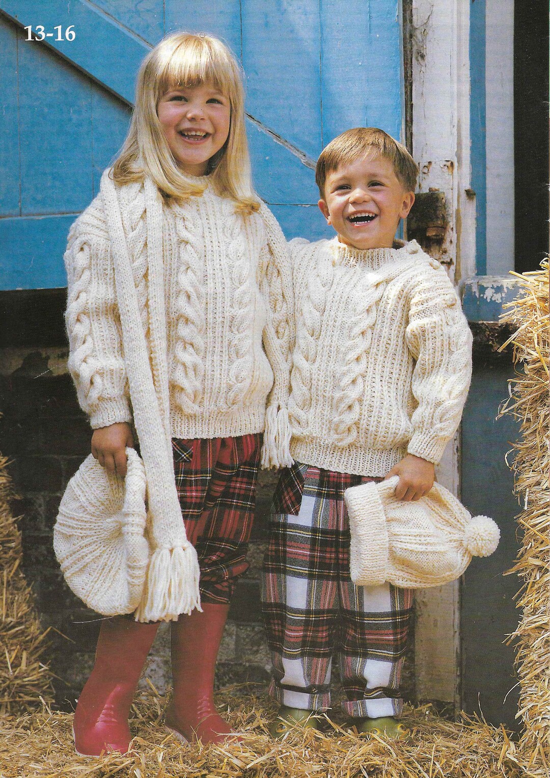 Girl Boy Aran Knitting Pattern PDF Cable Jumper Child Toddler Aran Hat ...