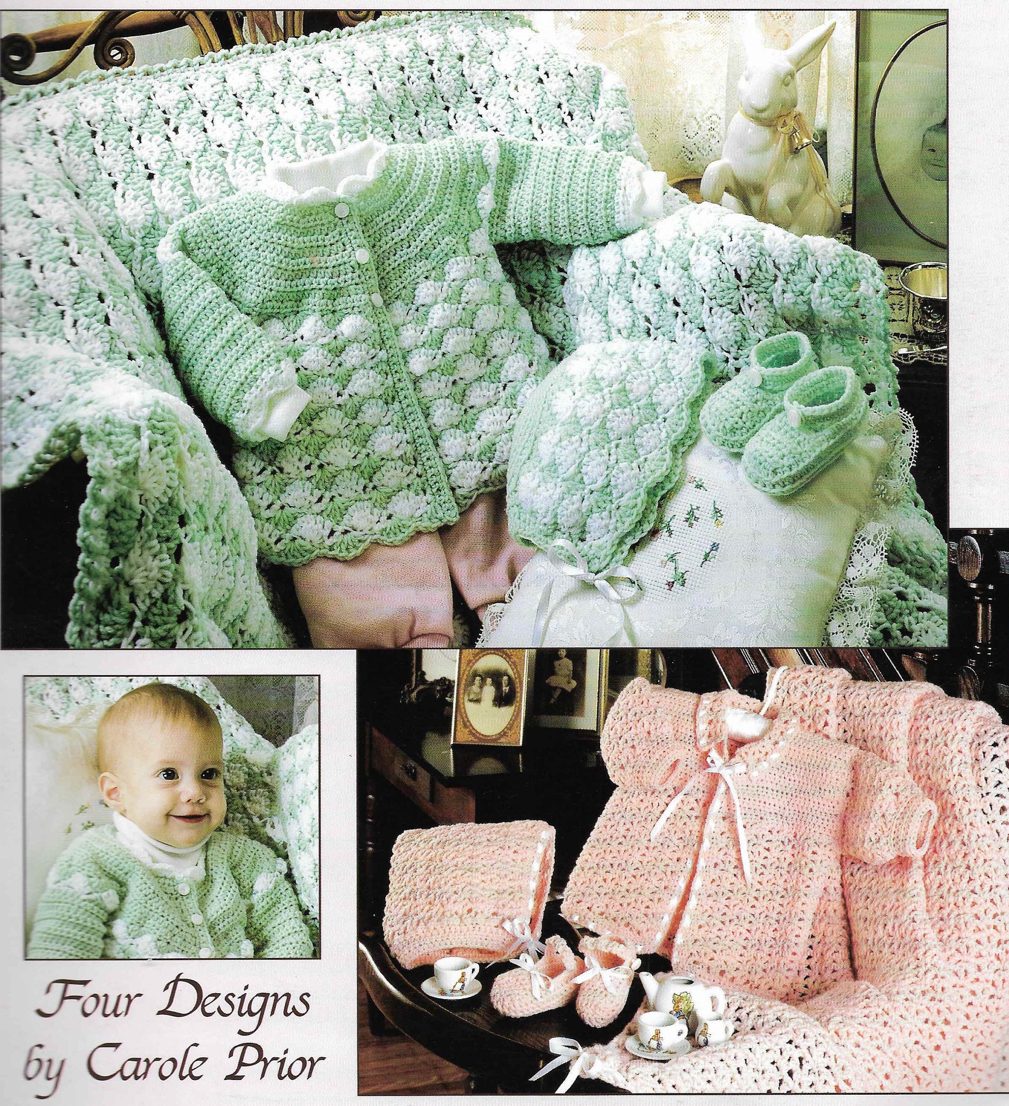 Baby Crochet Layette Pattern Hat Blanket Shawl CROCHET Jacket - Etsy