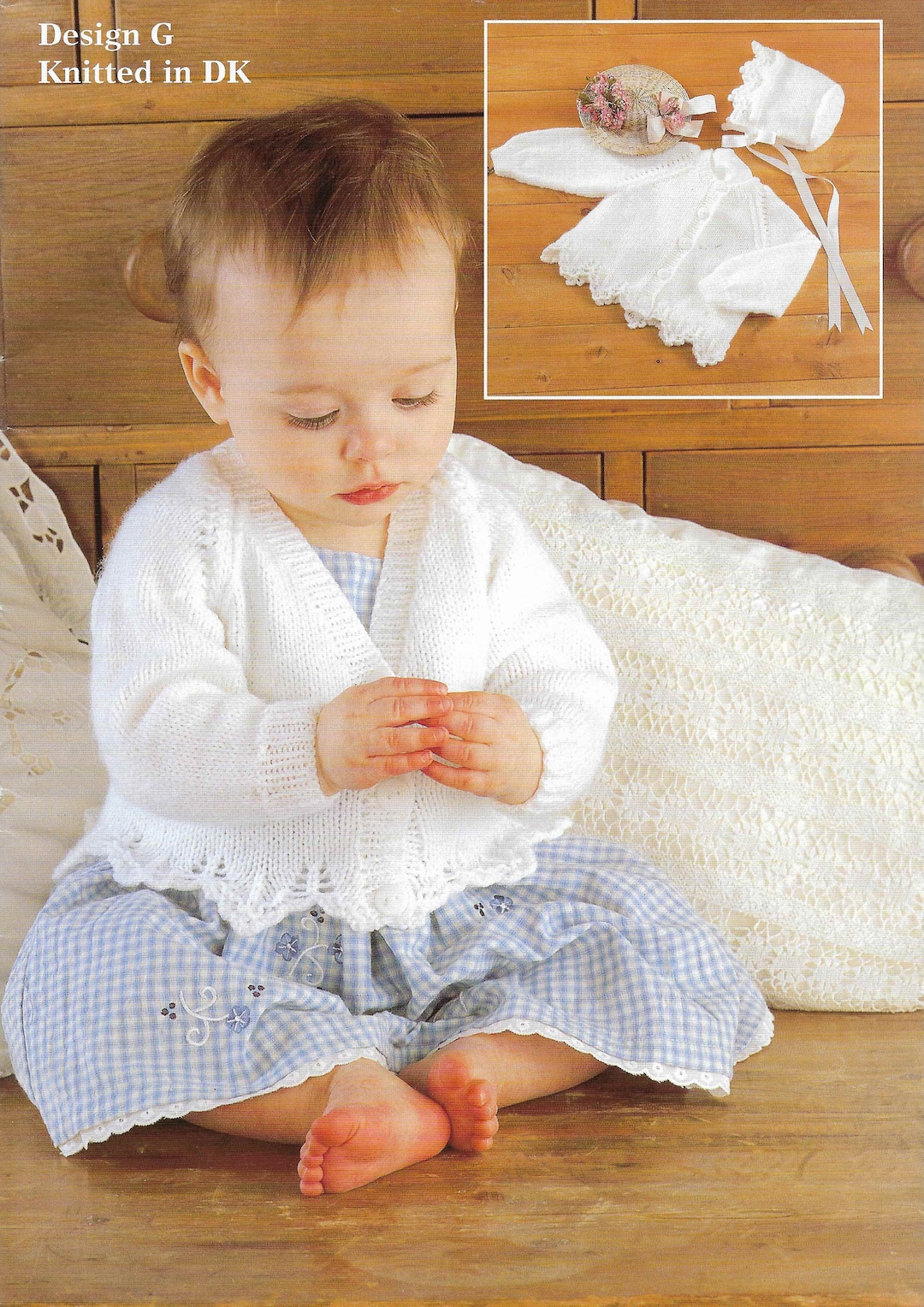 5 X Baby DK 4 Ply Knitting Pattern Newborn Toddler Cardigan Dress ...