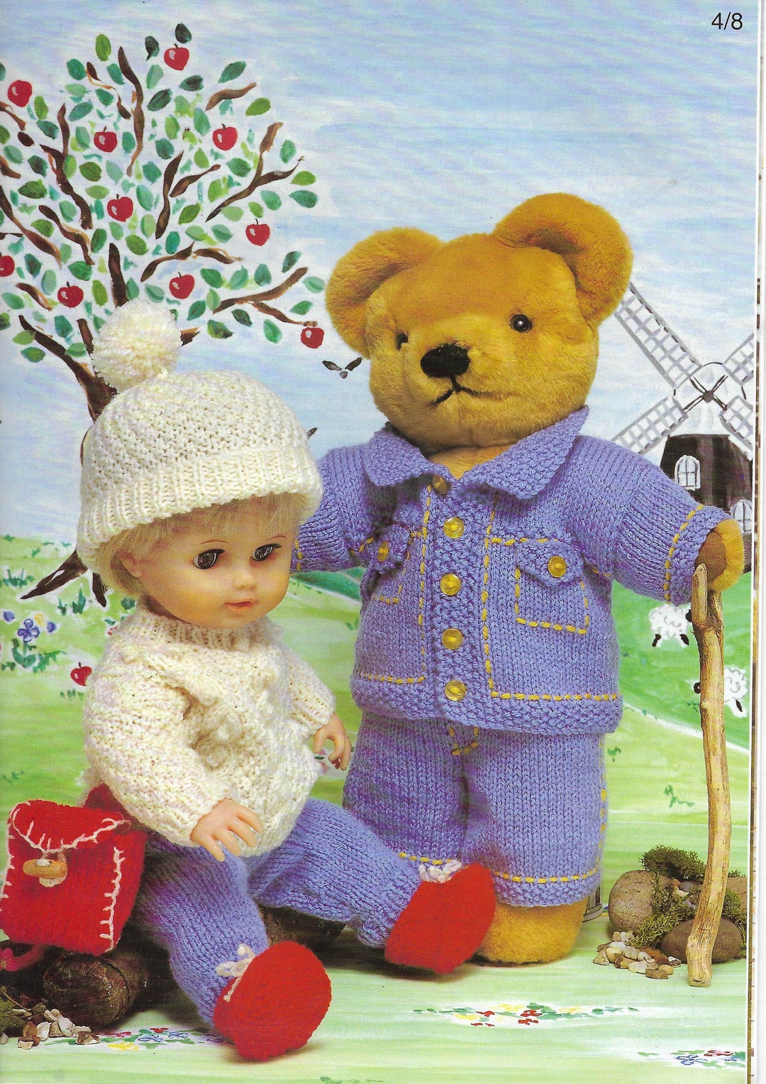 12 X Teddy Baby Dolls Knitting Patterns Outfits Dress Coat - Etsy