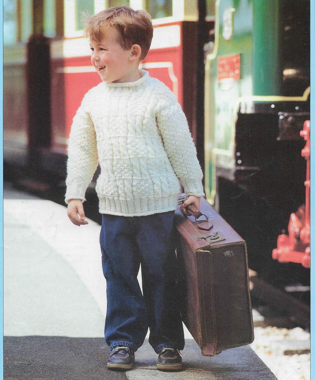 10 X Aran Jacket Knitting Pattern Boy Girl Knitting Pattern Aran ...