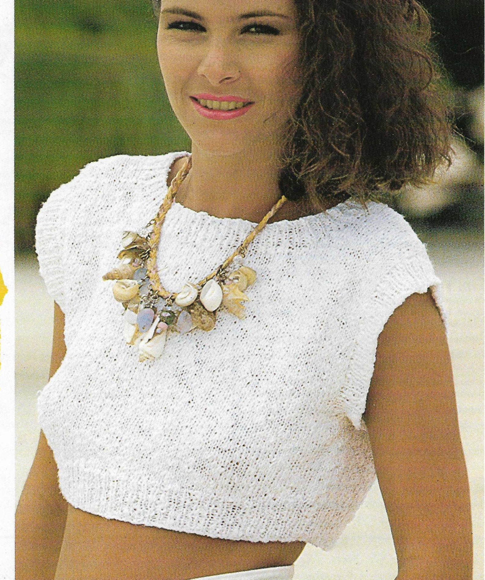 Sleeveless Midriff Cropped Sweater Top Ladies Women Knitting | Etsy