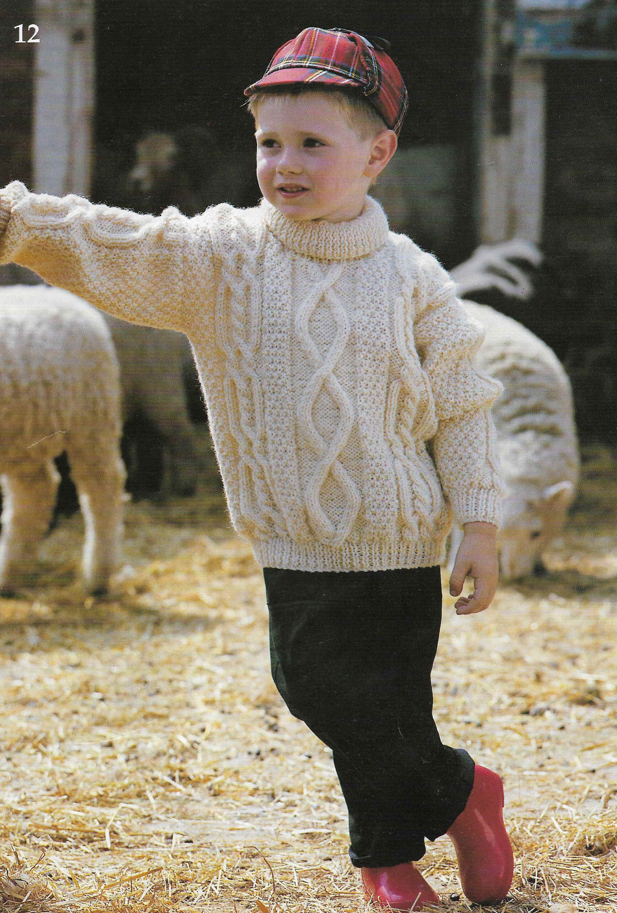 14 X Aran Jacket Knitting Pattern Boy Girl Knitting Pattern | Etsy