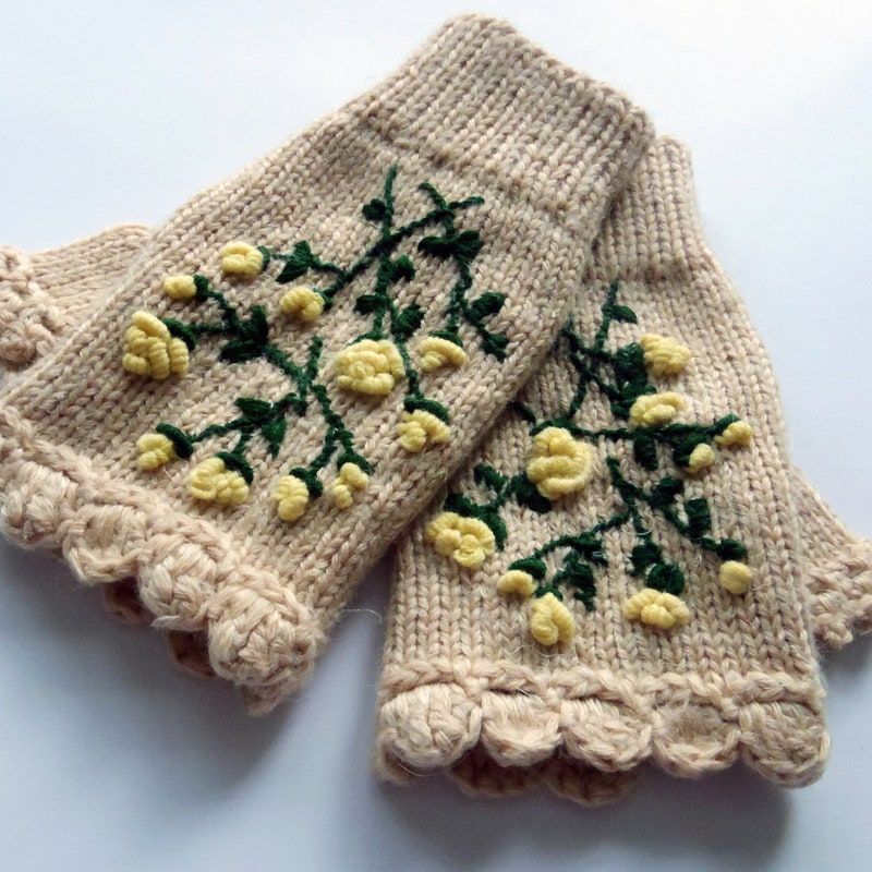 Embroidered Gloves - Etsy