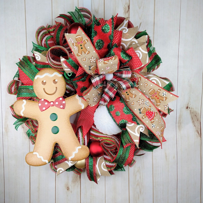 Gingerbread Man Wreath - Etsy