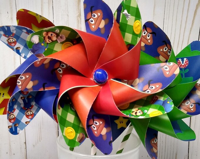 Mario Party Pinwheels Kids Birthday, Girl or Boy Party Supply ...
