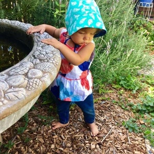 Sea Turtle Sunbonnet-reversible Baby Bonnet - Etsy