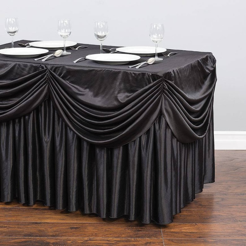 6 Ft. Drape Chiffon All-in-1 Tablecloth/pleated Skirt - Etsy