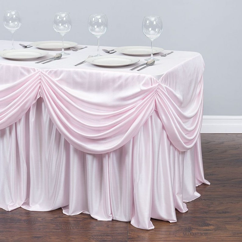 6 Ft. Drape Chiffon All-in-1 Tablecloth/pleated Skirt - Etsy