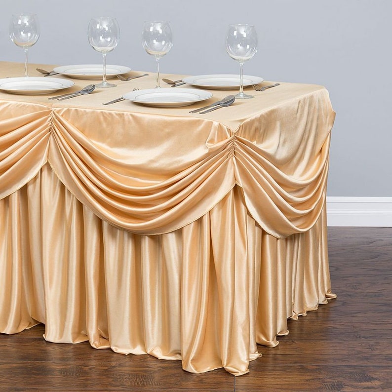 6 Ft. Drape Chiffon All-in-1 Tablecloth/pleated Skirt - Etsy