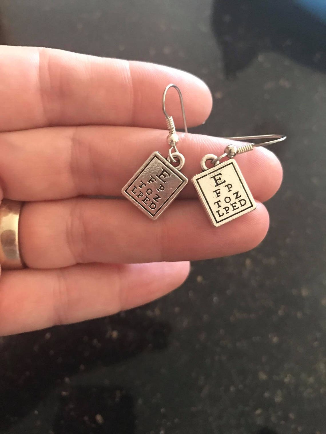 Snellen "eye Chart" Earrings - Etsy