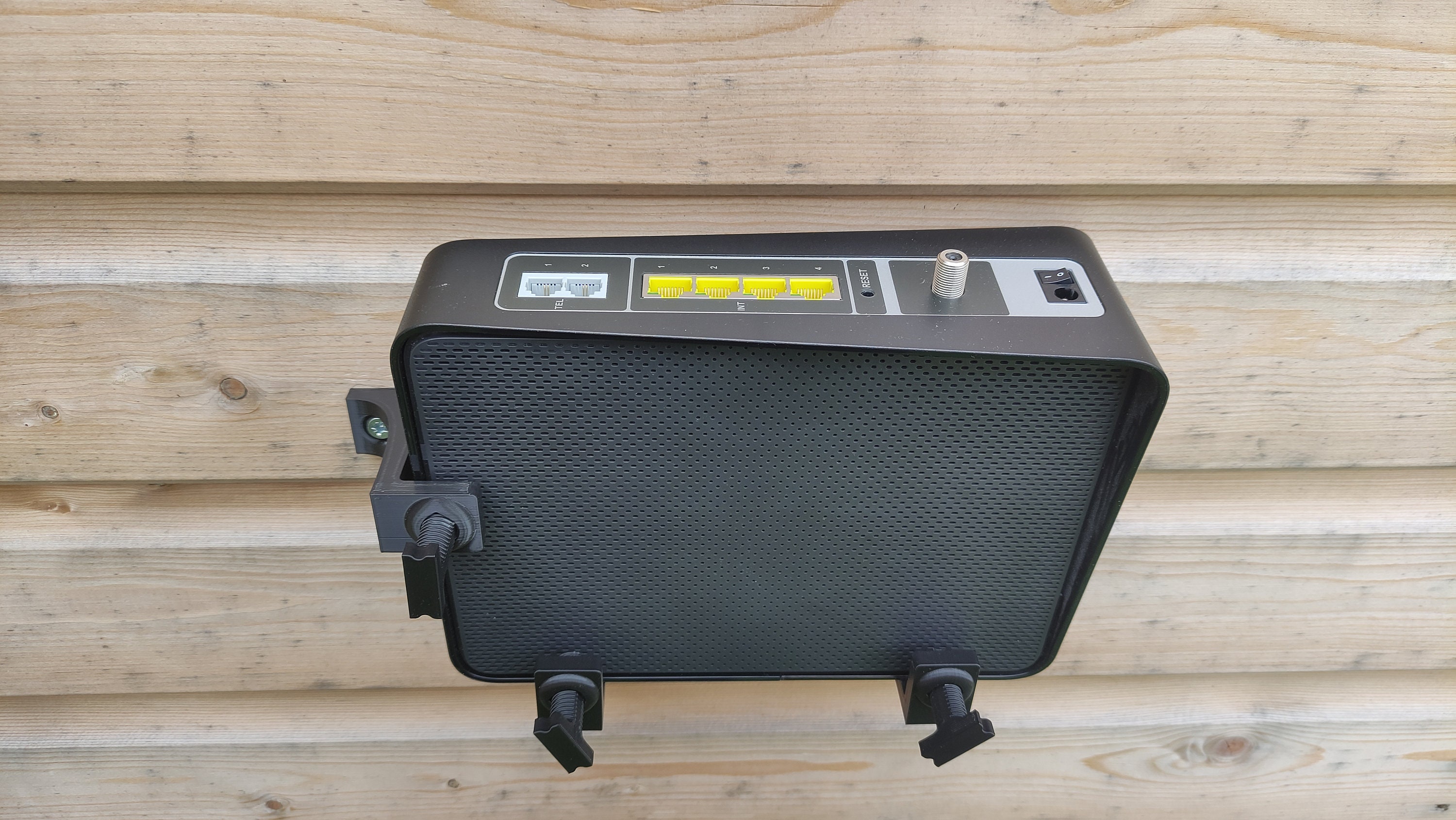 Universal Wall Mounting Brackets for Router Switch Freeview Sky Virgin ...