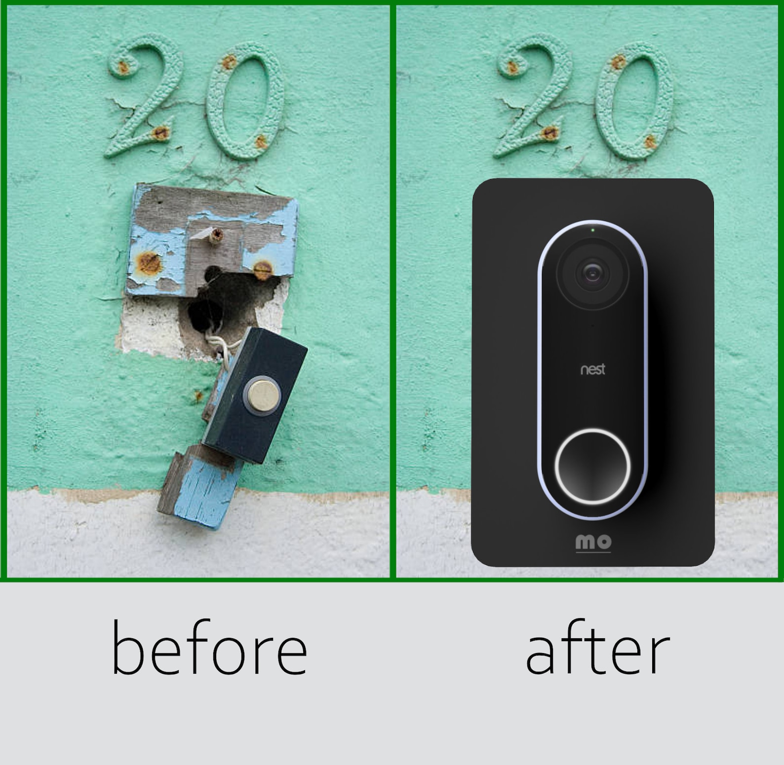 Non-adhesive Drill It Yourself Universal Wall Plate for Doorbells Works ...