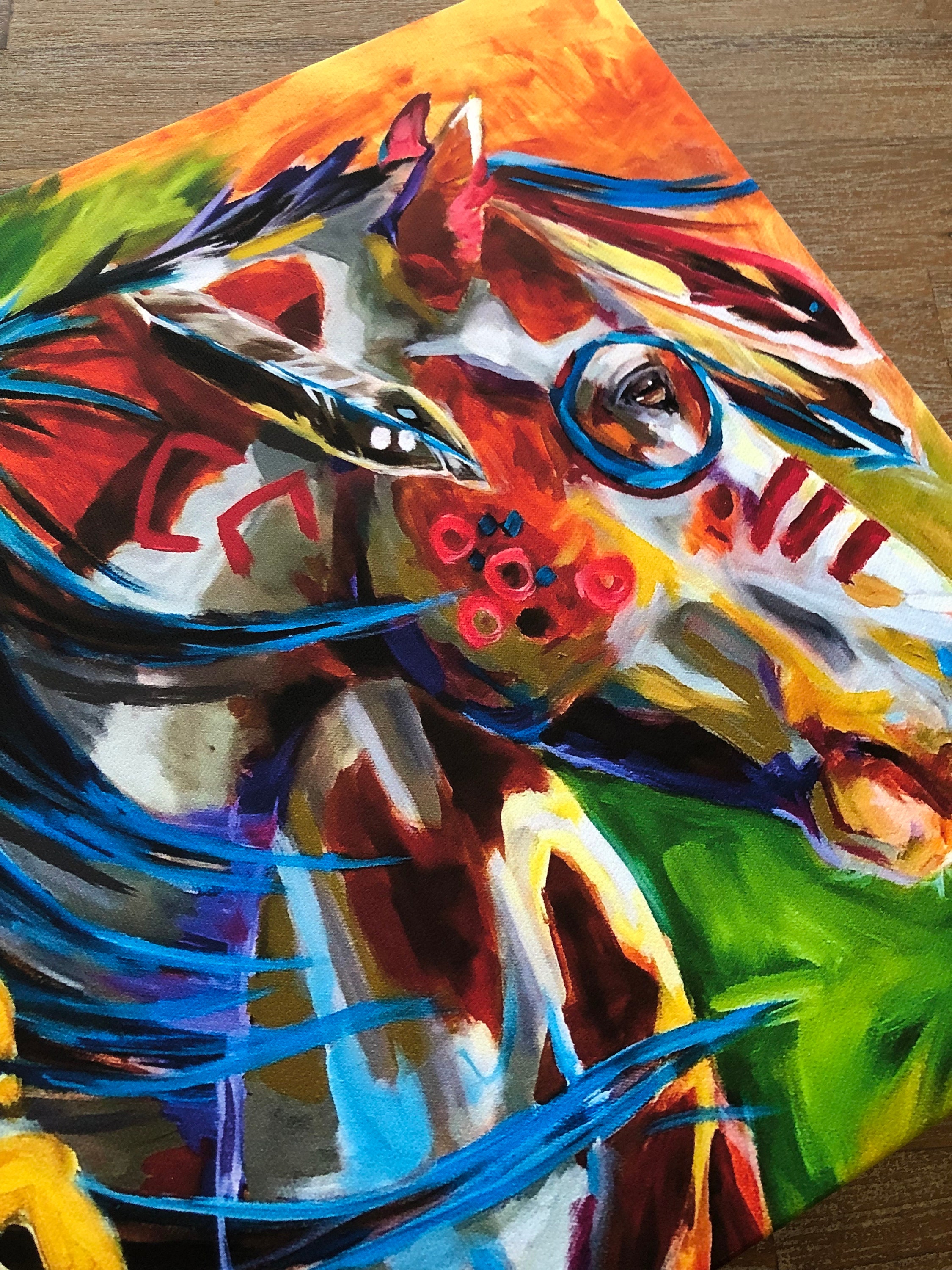 Orenda- Print Native American War Horse, Painted Pony, Vibrant Wall Art ...