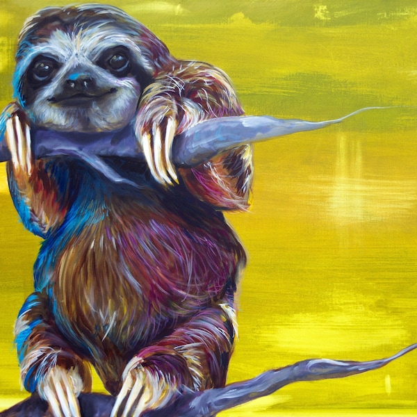 Sloth Painting - Etsy