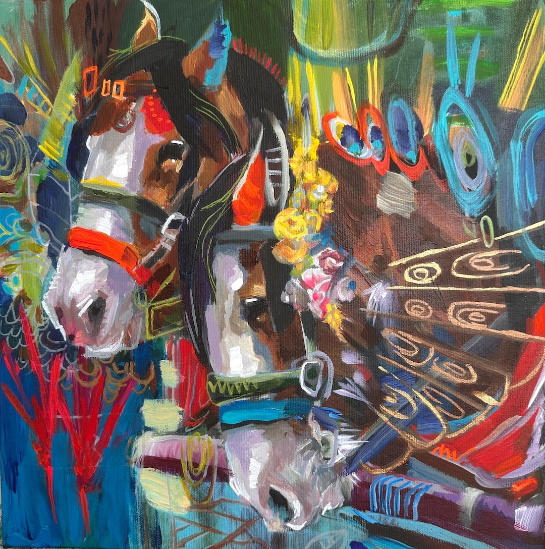Blithesome- Original Working Draft Clydesdale Horse, Painted Pony ...